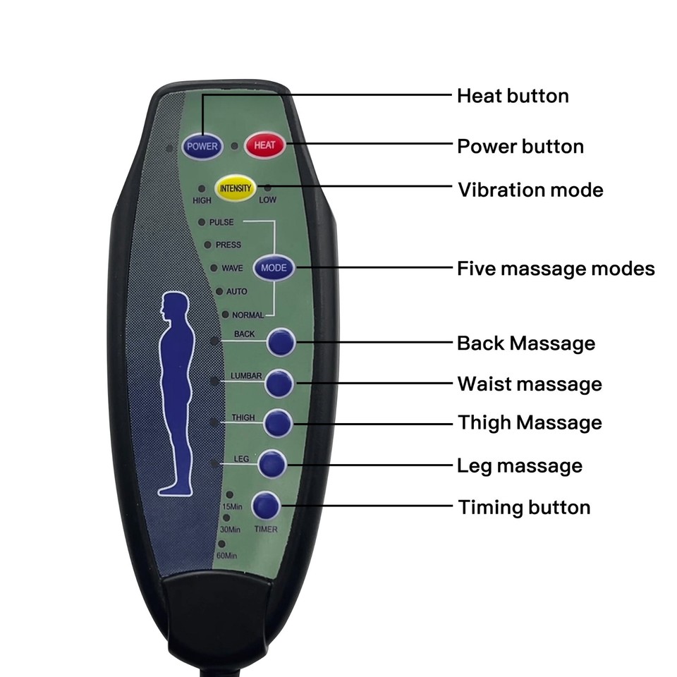 Massage Recliner Chair 8 Pin Female Plug Massage Remote Controller ...
