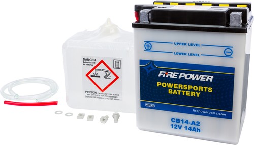 Fire Power HD 12V Battery w Acid Pack CB14-A2 Honda Interceptor 700 84 ...