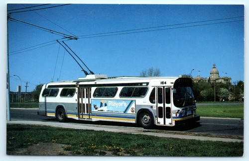 POSTCARD Edmonton Transit Trolley Coach 164 New Look Body GM Canada ...