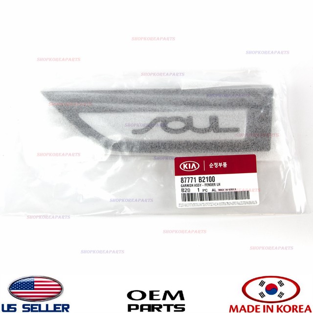 Genuine OEM Kia 87771 B2100 Driver Front Fender Badge Emblem 2014-2019 ...