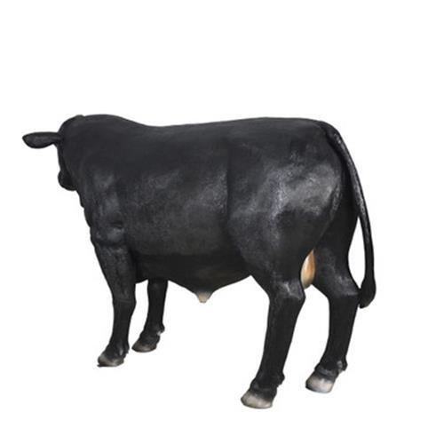 Black Bull Statue - Steer Statue - Angus Bull Life Size Statue Black | eBay