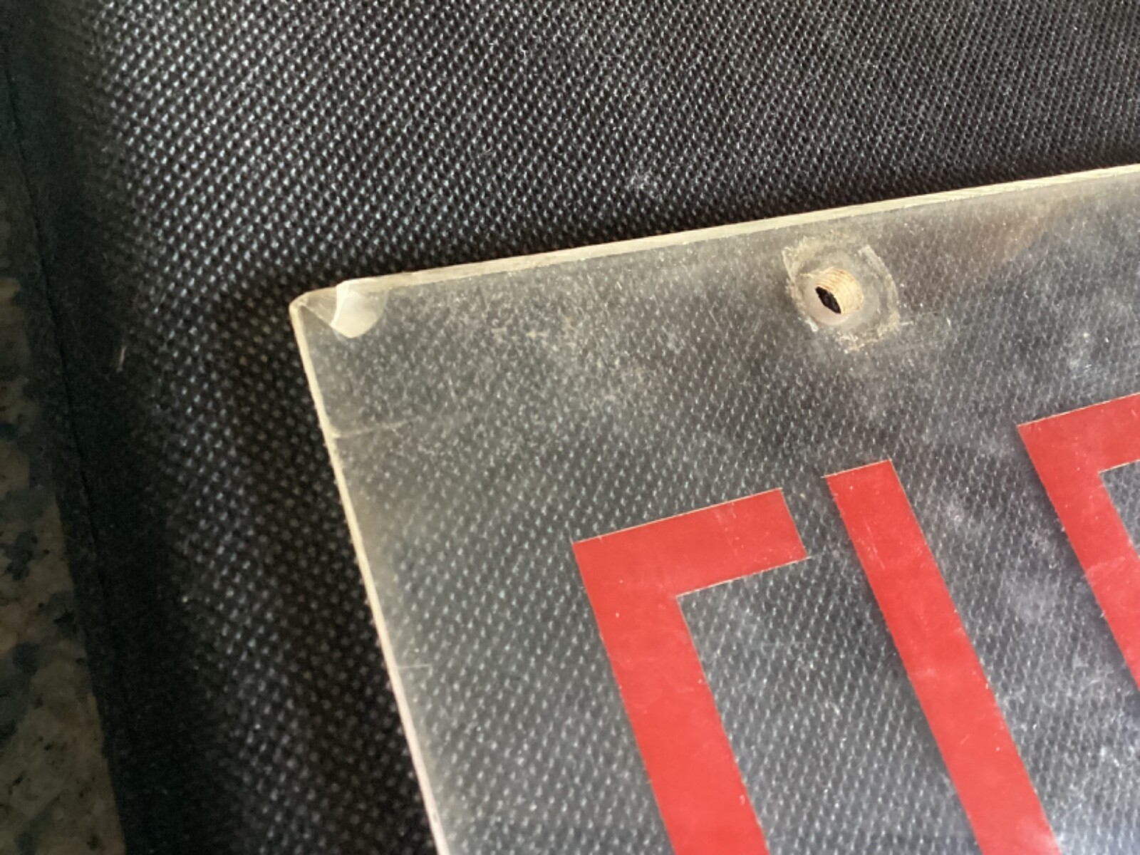 Vintage 1960s Plexiglass 14” by 8” Elevator Sign Red Letters & Arrow | eBay