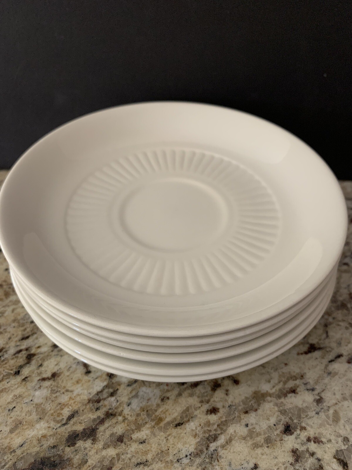 Six WM Adams & Sons MICRATEX Real English Ironstone 5 7/8” Saucer ...