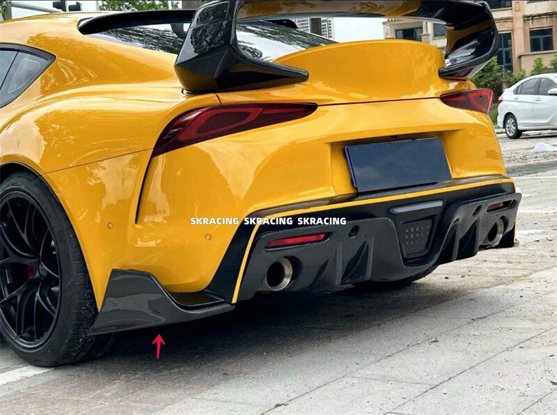 Carbon Fiber Rear Bumper Splitter Lip Aprons For Toyota Supra A90 A91 ...