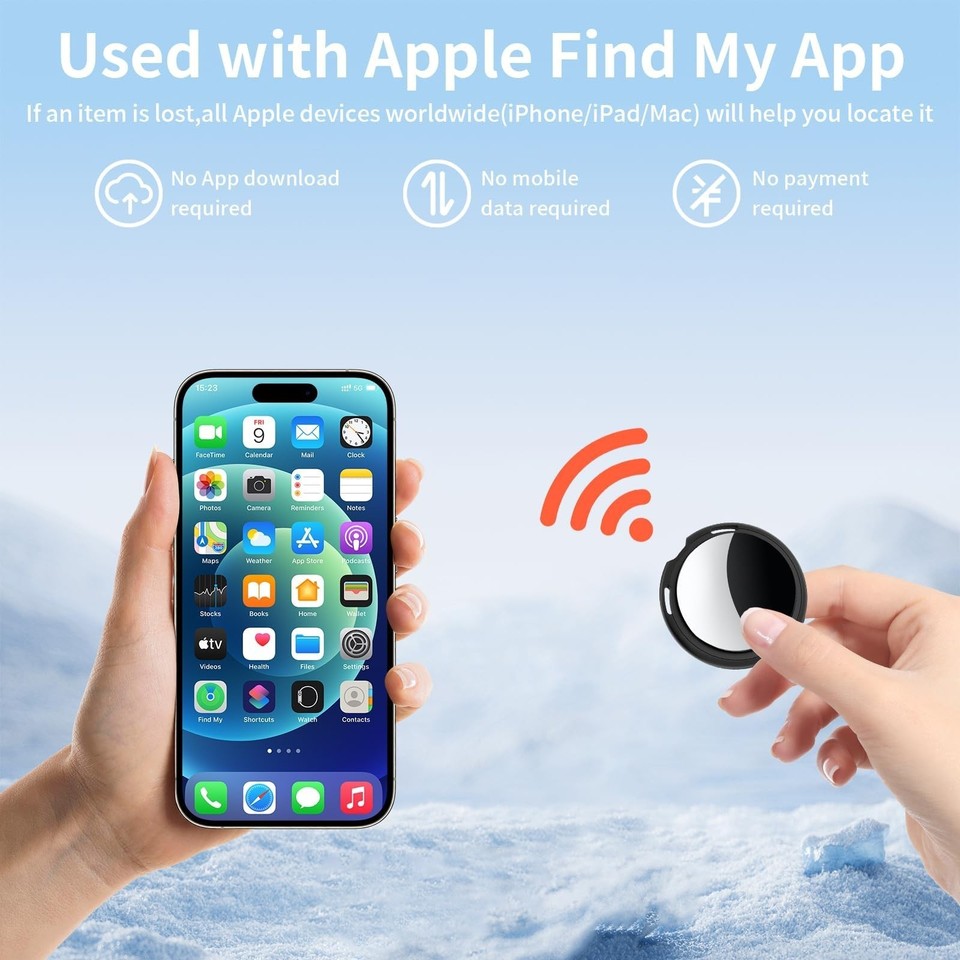 Tracker Tags 4 Pack [Apple MFi Certified] Pair with Apple Find My(iOS ...