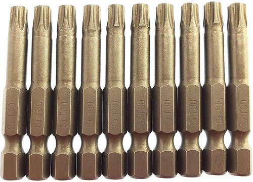 Torx T30S T30 Security Screwdriver Drill Insert Power Bit 10 Pack with ...