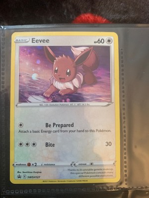 Pokémon TCG Eevee SWSH Black Star Promo SWSH127 Promo Cosmos Holo Near ...