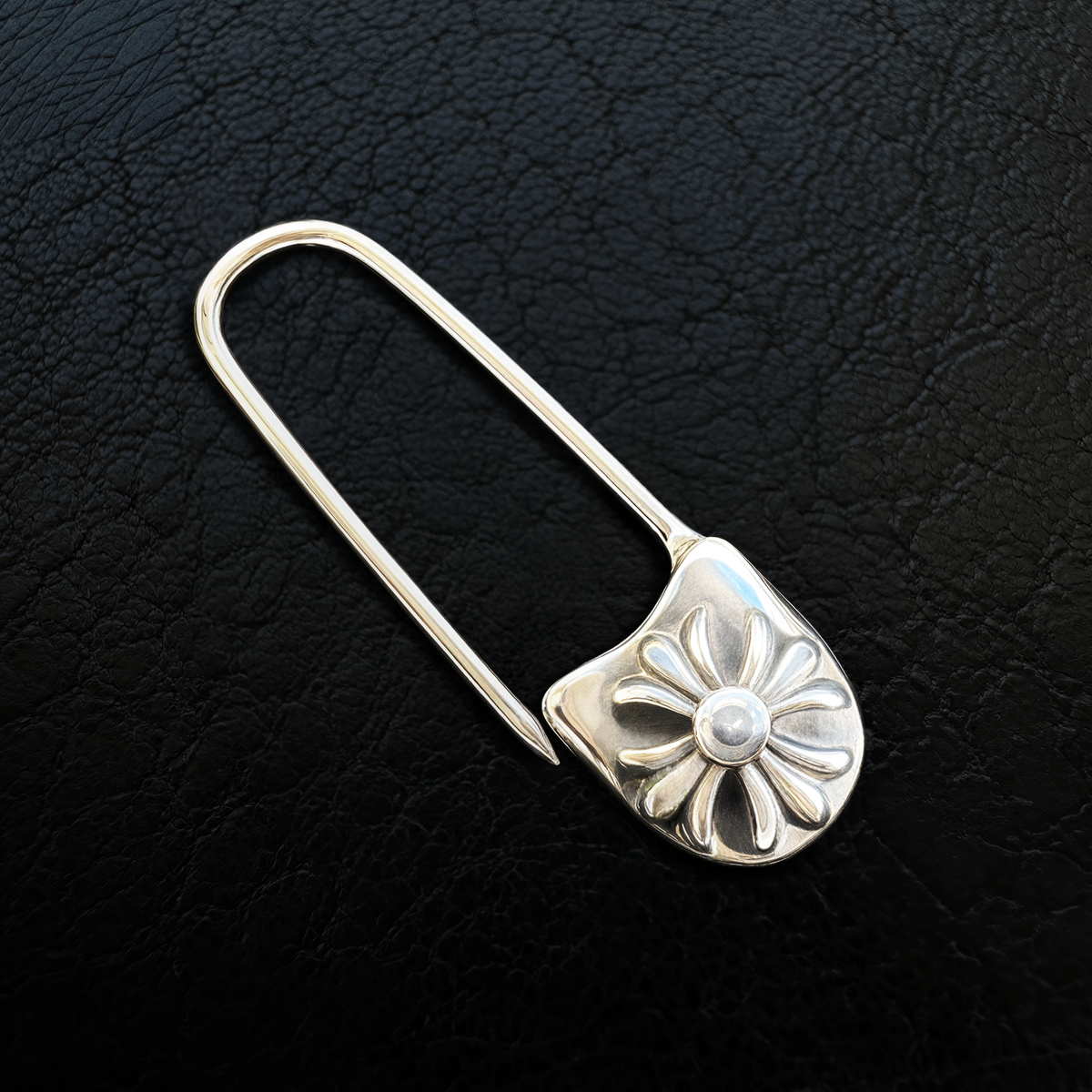 Authentic Chrome Hearts Small Safety Pin Earring + Chrome Authentic Chrome Hearts Small Safety Pin Earring + Chrome