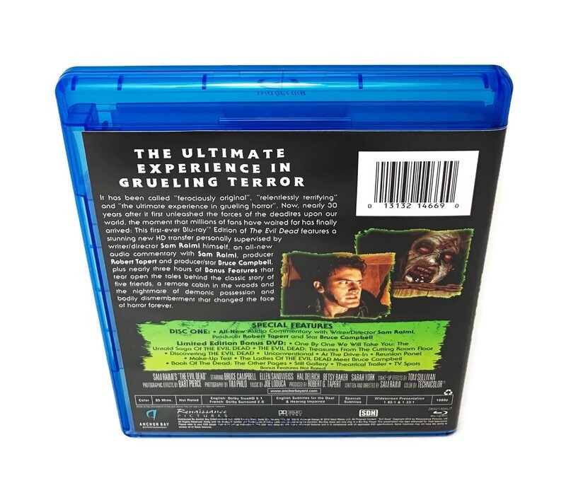 The Evil Dead Blu-ray, 1981 LIMITED EDITION With DVD Bonus Disc ...