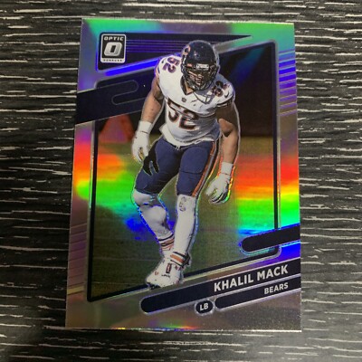 2021 Optic Football Khalil Mack #80 Silver Prizm' Base Card! Chicago ...