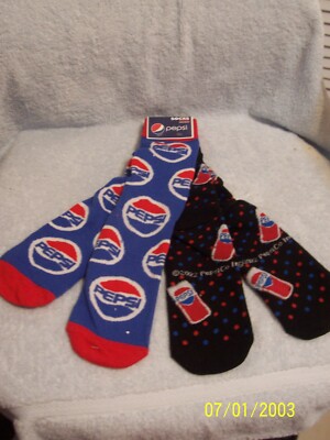 Novelty Men's Women's Socks 2 Pairs Crew Length Pepsi Cola | eBay