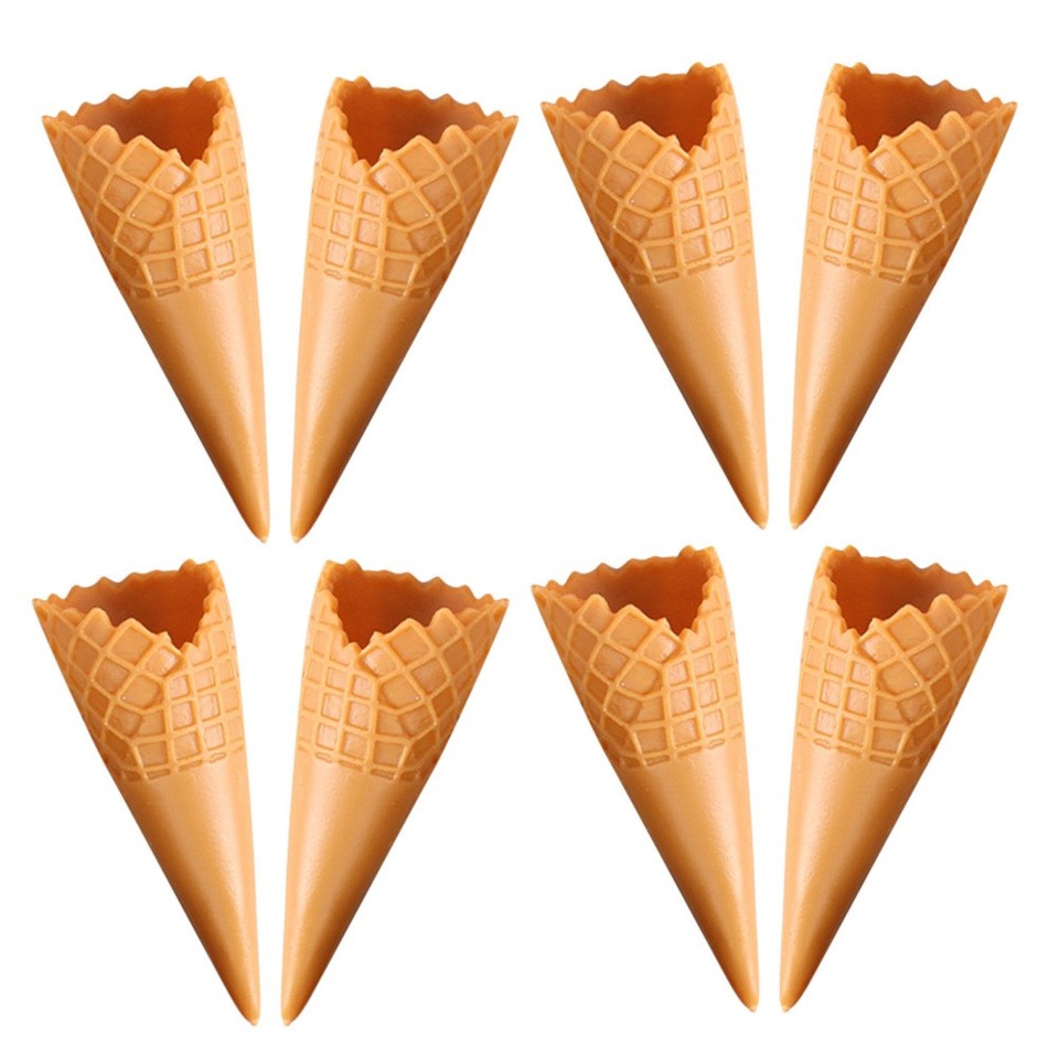 8PCS Simulated Ice Cream Cone Charms Mini Ice Cream Cone Props DIY ...