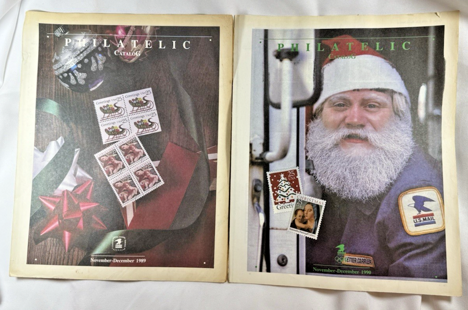 Vintage Lot of 12 USPS Philatelic Catalogs 1988 1989 1990 1991 1992 ...