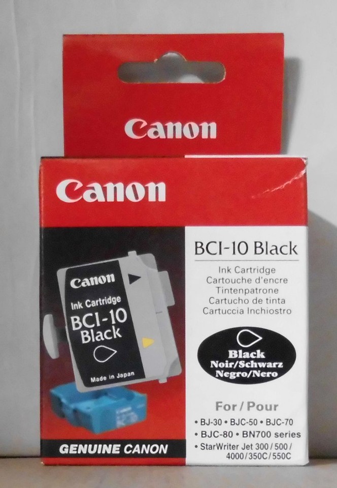 Canon BCI-10 Tinte black BJ-30 70 80 BJC-50 BN700 StarWriter Jet 300 ...
