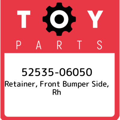 52535-06050 Toyota Retainer, front bumper side, rh 5253506050, New ...
