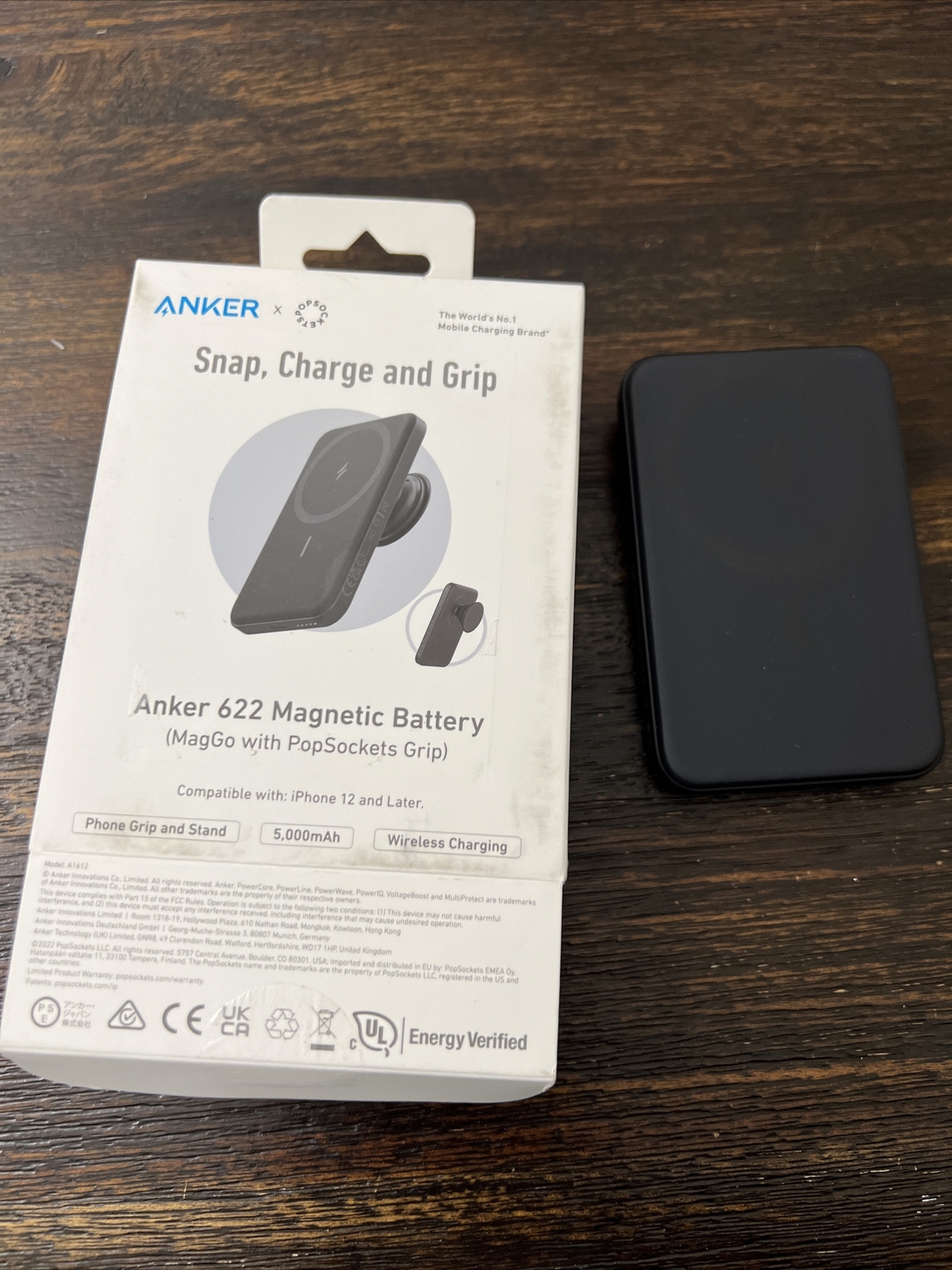 Anker 622 Magnetic Battery 5,000mAh Snap Charge And Grip A1612 Black USED!! | eBay
