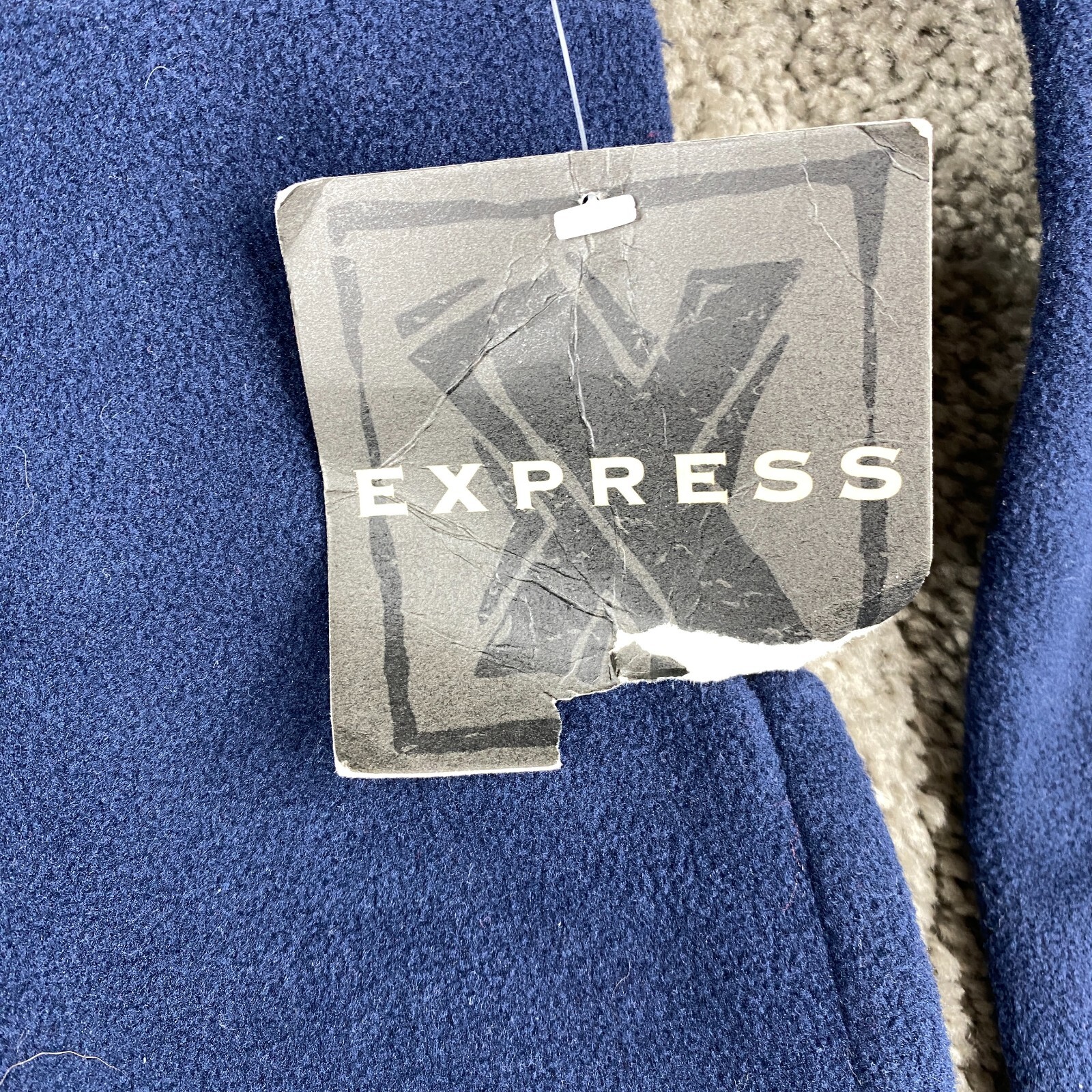NWT Express Fleece Sweatshirt Men's Size M Navy Long Sleeve 1/4 Zip ...