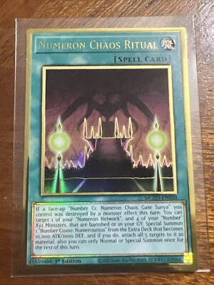 Numeron Chaos Ritual 1st Edition Premium Gold Rare MGED-EN050 Yu-Gi-Oh ...