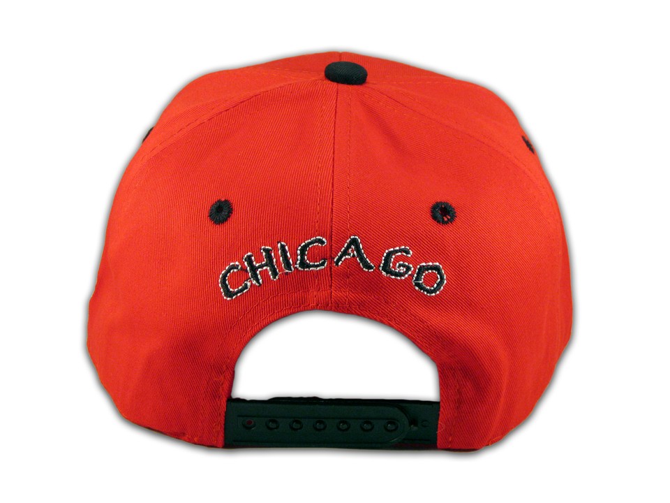Chicago Snapback Red Black Baseball Adjustable Hat Cap Flat Bill | eBay