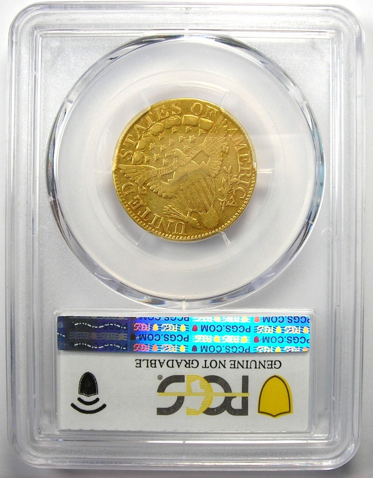 1807 Draped Bust Gold Half Eagle $5 Coin - Certified PCGS VF Details ...