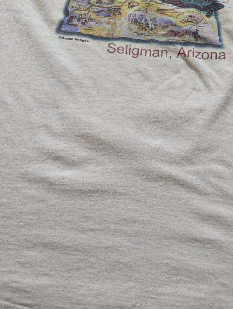 Seligman, Arizona Route 66 gildan beige shirt mens size xl | eBay