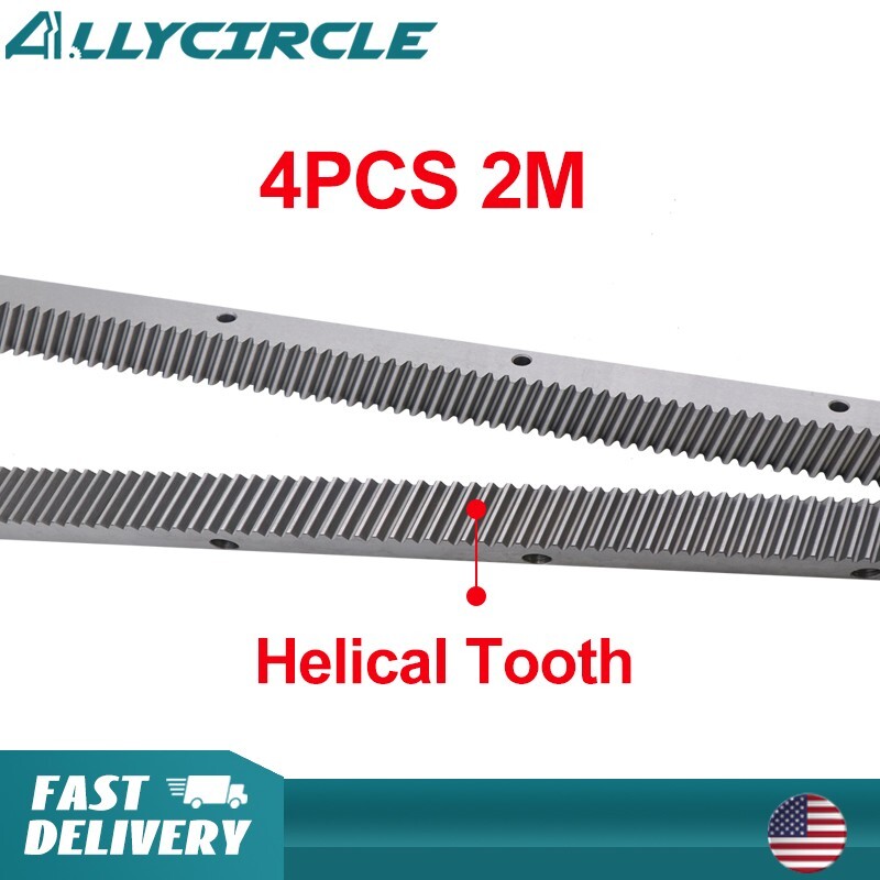 4 Pack Gear Rack Helical Teeth 2Mod 24*24*1000mm CNC Router X.Y ...