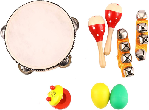 Toddler Musical Instrument, Wooden Percussion Instruments Tambourine ...