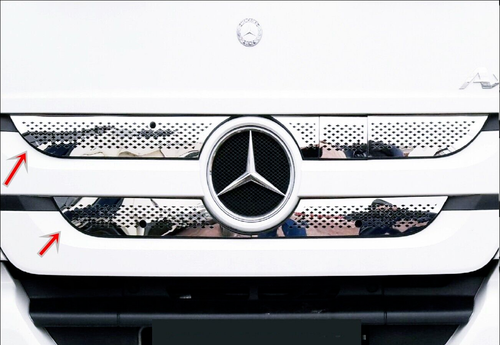 For Mercedes AXOR 2011-UP Chrome Front Grill 5 Pieces Stainless Steel ...