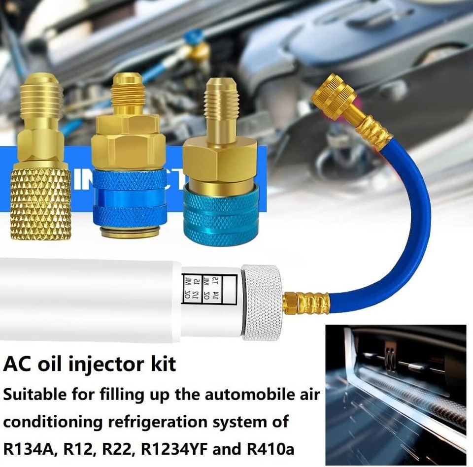 HVAC Dye Oil Injector with R134A Snap Quick Coupler。 | eBay