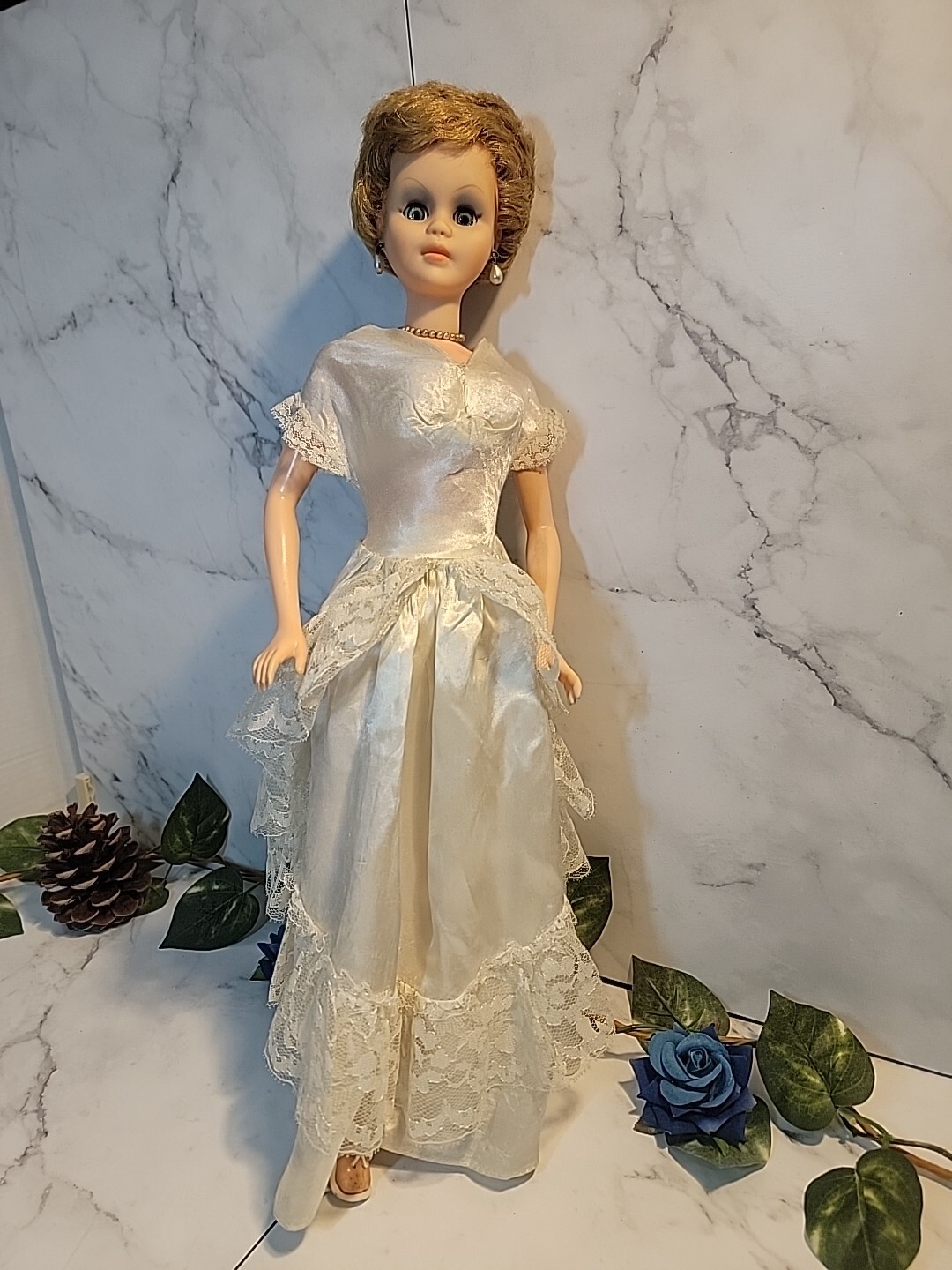 VINTAGE 1961 Kaysam Bride Doll Open/Close Eyes 20” Wedding Dress, Plastic | eBay