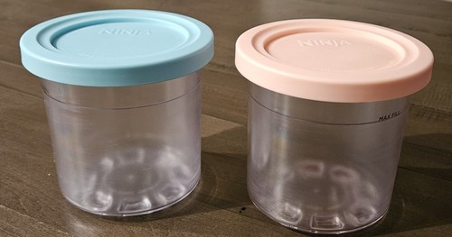 Ninja Creami Pint Container Official Ninja Brand 2 Pack Pink & Blue ...