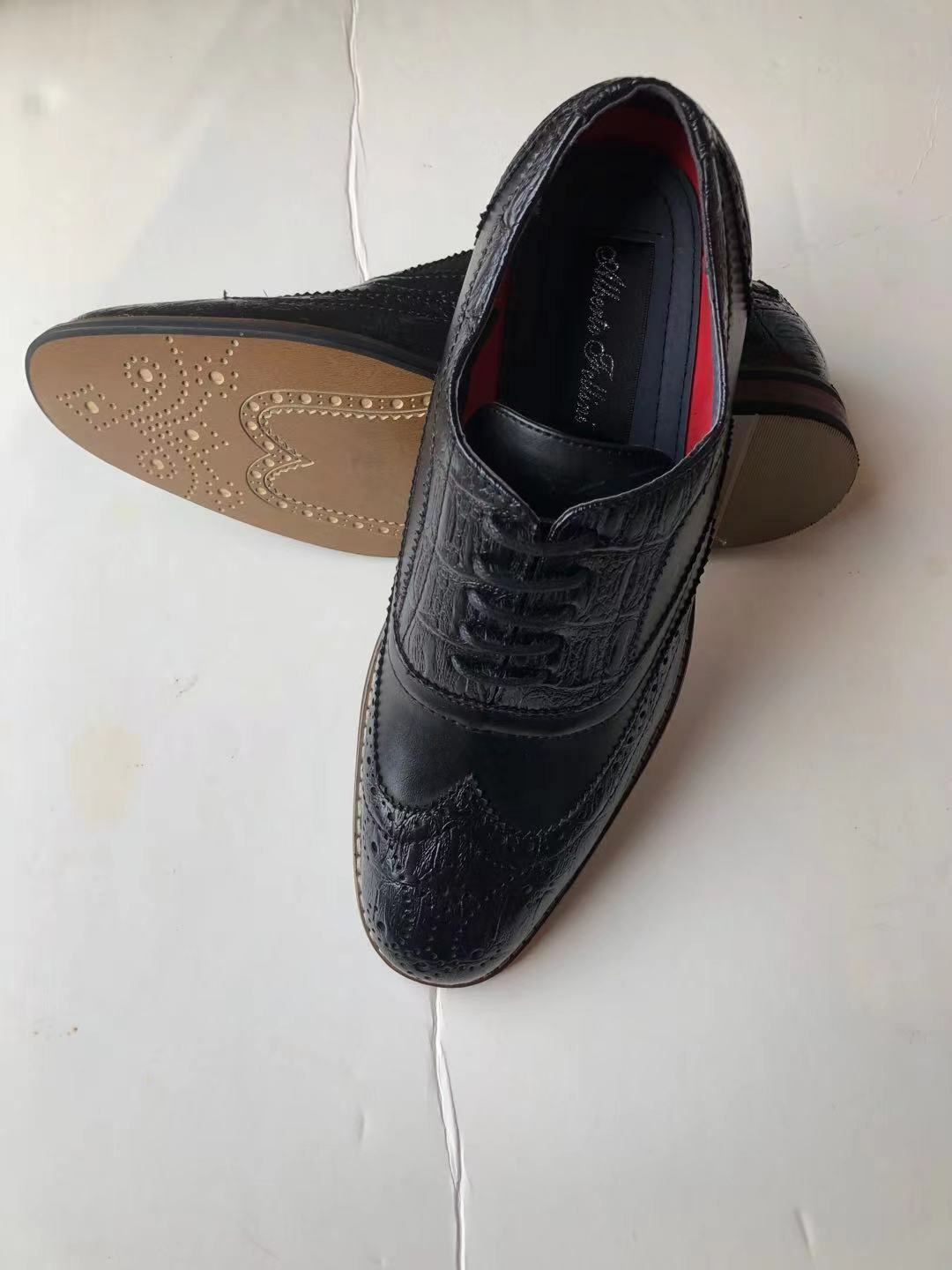 Parrazo Men Dress Shoes Wingtip Oxford 2-tone Leather Lined Lace Up ...