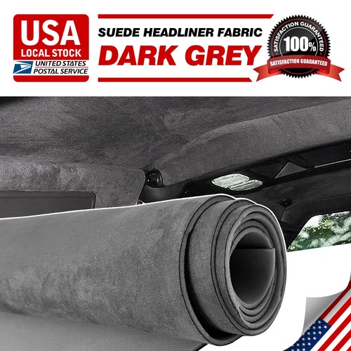 80"x60" Gray Headliner Fabric Suede Pickup truck ceiling Liner Sag ...