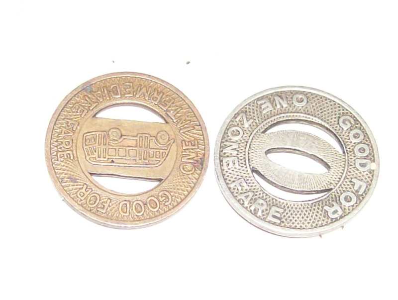 2 VINTAGE TRANSIT TOKENS O & L RY LT CO FORT CROOK BUS | eBay