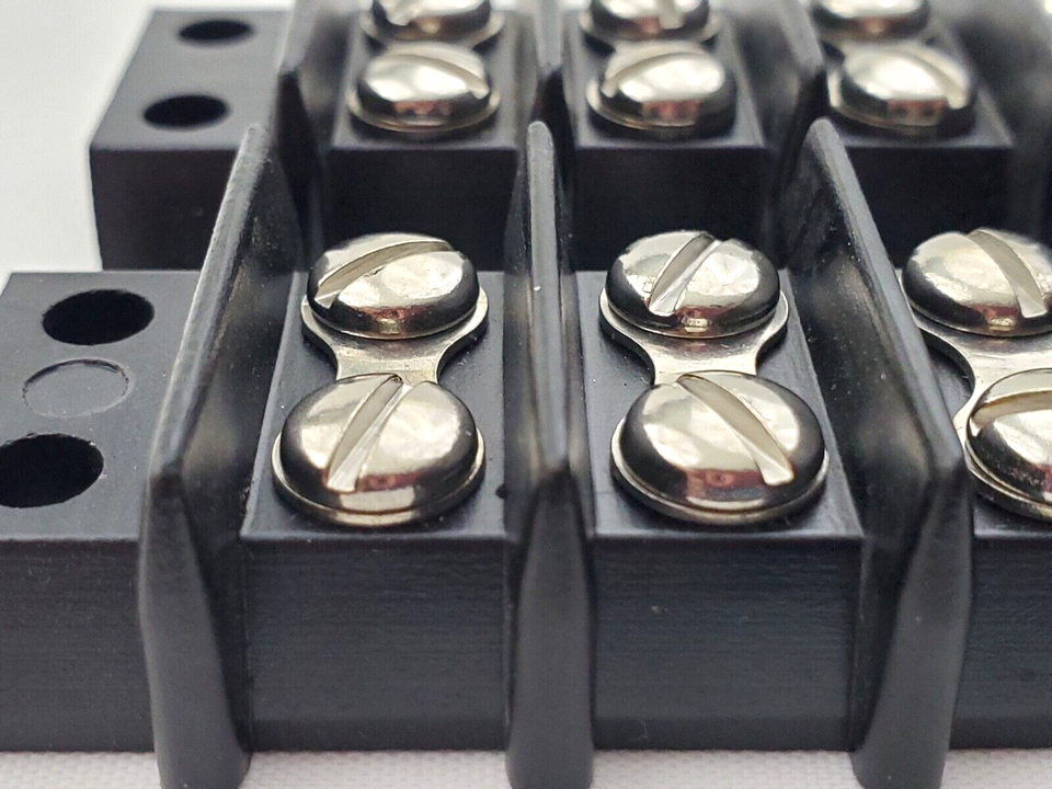 Lot of 2 Cinch 4 Position Dual Row Screw Terminal Strip Blocks Heavy ...