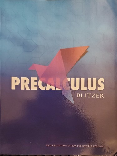 Blitzer precalculus 4th edition for hunter college | eBay
