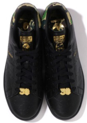 BAPE x Adidas Stan Smith BAPE CAMO M Black Sneaker IG1116 US men's size ...