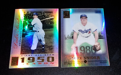 DUKE SNIDER TOPPS TRIBUTE 2003 and 2004 REFRACTOR DODGERS HOF | eBay