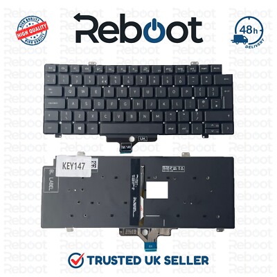 NEW Dell Latitude 7420/7430/7520/7530 UK ENGLISH Backlit Keyboard ...