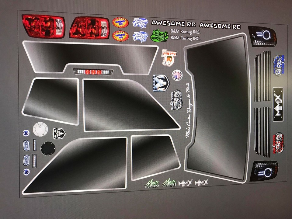 "FITS" Traxxas Xmaxx Dodge Ram Unbreakable BODY DECALS ONLY / X-Maxx ...