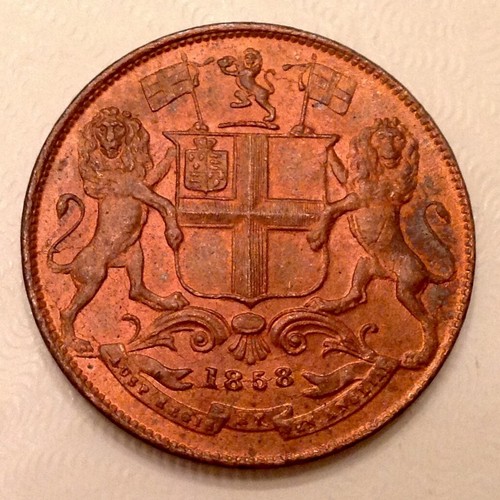 ~ 1858 British East India Co. Quarter 1/4 Anna Choice Uncirculated Unc ...