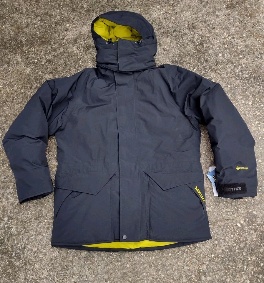 Marmot Men’s Mammoth Down Parka Black Citronelle Waterproof Hooded ...
