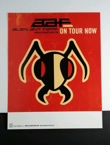 AAF ALIEN ANT FARM LOGO SYMBOL RED DREAMWORKS VTG 2001 MUSIC 8x10 ...