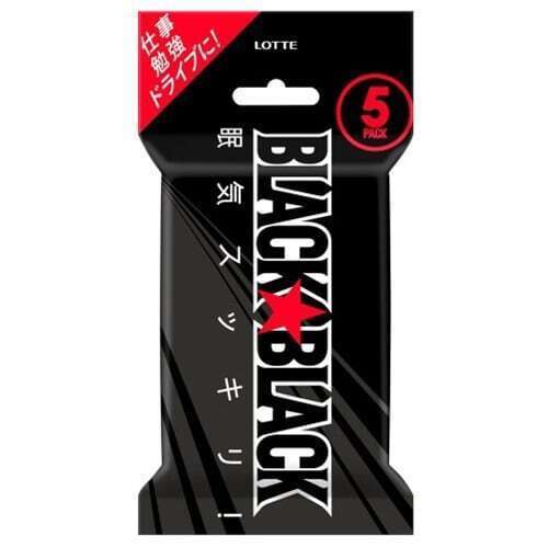 LOTTE Black black gum board type 9 pieces x 5 pack Strong Mint Chewing ...
