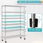 6 Tier Wire Shelving Unit 6000LBS Heavy Duty Metal Storage Shelf Rack w ...
