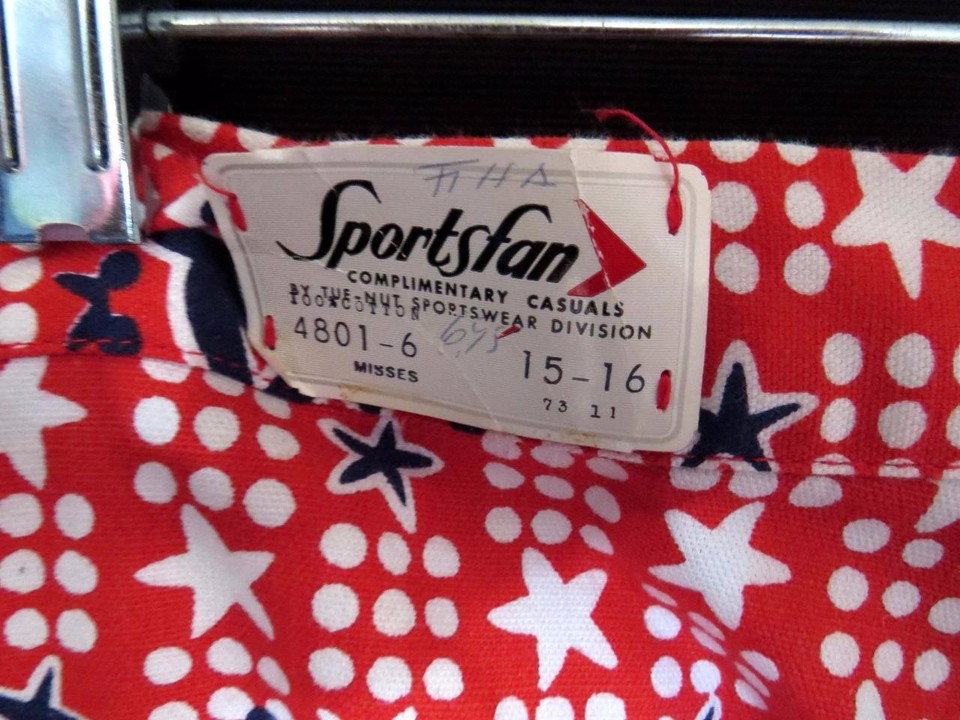 RARE DEADSTOCK VINTAGE 1960'S RED,WHITE & BLUE ANCHOR & STAR BB PANTS ...