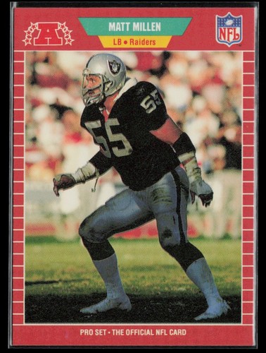 1989 Pro Set Matt Millen Los Angeles Raiders #188 | eBay