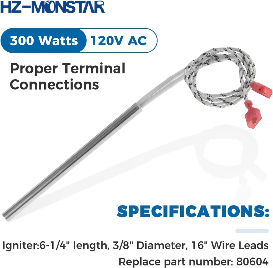 Ignitor Element Starter 80604 For Vogelzang Ashley Pellet Stove Igniter ...