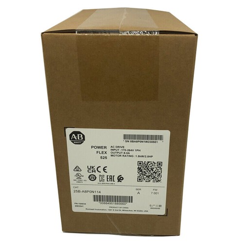 1PC New Sealed Allen-Bradley 25B-A8P0N114 PowerFlex 525 1.5KW(2HP) AC ...