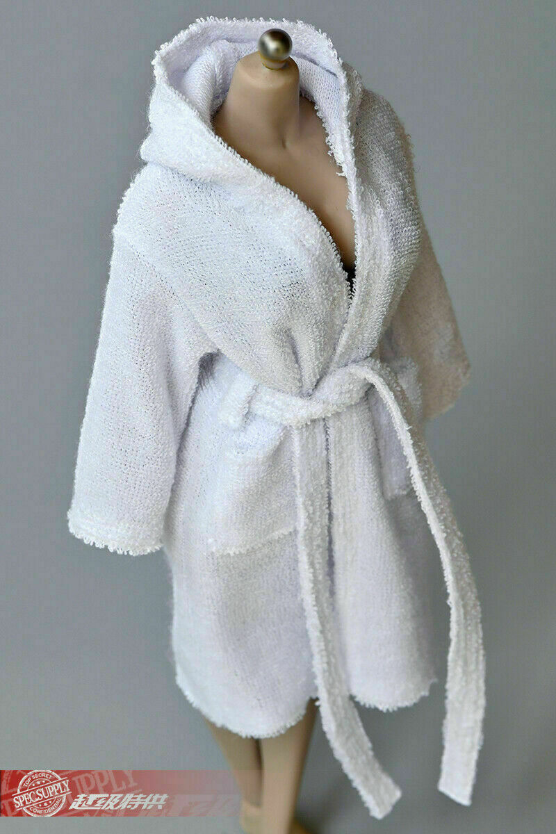 1/6 Bathrobe Robes Home Shower Gown Hooded For 12" Action Figure Body ...